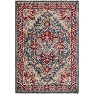 Rugs America Stratford Am50a Pheasant Dark Abstract Vintage Red Area ...
