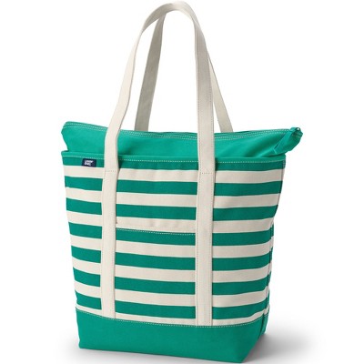 Lands' End Open Top Long Handle Canvas Tote Bag : Target