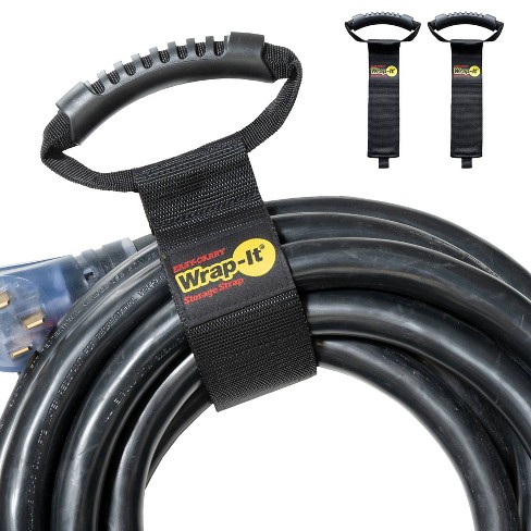 Wrap-it 22" X 2.5" 2pk Easy Carry Storage Straps: Black Cable ...