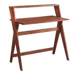 HomeStock 30 in.H Brown Color Acacia Wood Computer Desks with No ...