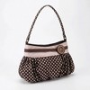 Alilang Polka Dot Slouch Shoulder Bag with Oversized Button Accent ...