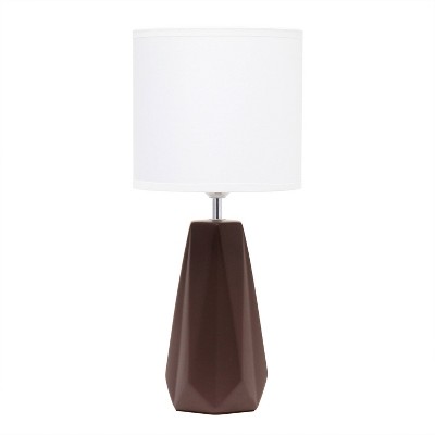 Geometrically Wired Metal Table Lamp With Fabric Shade Black/gold ...