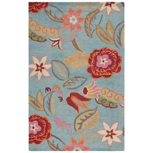 Blossom Blm675 Hand Hooked Area Rug - Blue/multi - 6'x9' - Safavieh ...