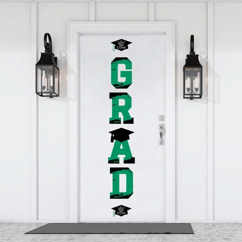 Big Dot Of Happiness Green Graduation Party Decor - Vinyl Wall Decals ...