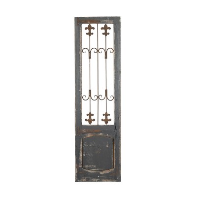 Wood Scroll Arched Window Inspired Wall Decor With Metal Scrollwork ...
