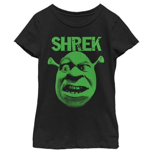 Girl's Shrek Big Face Eyebrow Raised T-shirt : Target