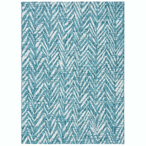 Courtyard Cy8387 Power Loomed Indoor/outdoor Area Rug - Blue/gray - 6'7 ...