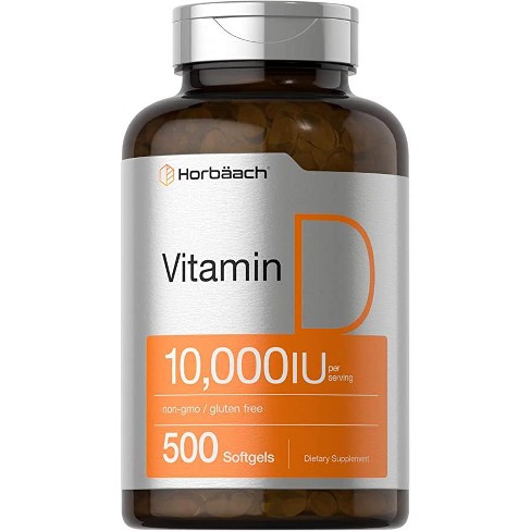 Horbaach Vitamin D 10000 Iu | 500 Softgels : Target