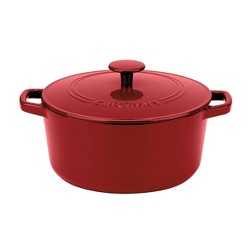 Cuisinart Chef's Classic 5.5qt Red Enameled Cast Iron Oval Casserole ...