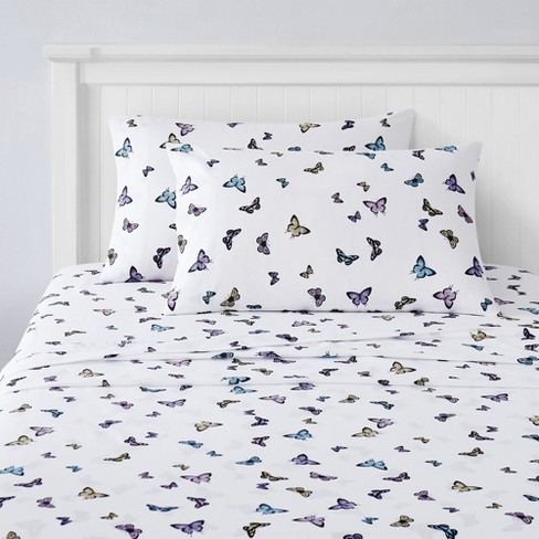 Butterflies Microfiber Kids' Sheet Set By Sweet Home Collection™ : Target