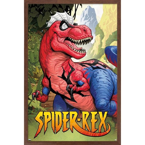Trends International Marvel Spider-rex - Portrait Framed Wall Poster ...