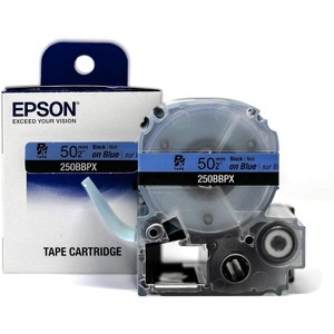 Epson LABELWORKS 250BBPX - Black on Blue Label Maker Tape - 2" (50MM ...