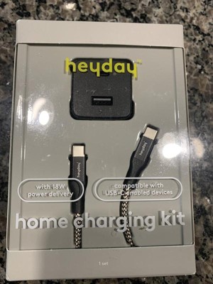 2-port Usb-a Usb-c Wall Charger With 6' Usb-c To Usb-c Braided Cord - Heyday™ Rose : Target