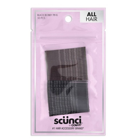 Scunci Metal Bobby Pins Dark Brown Black All Hair 50pcs Target