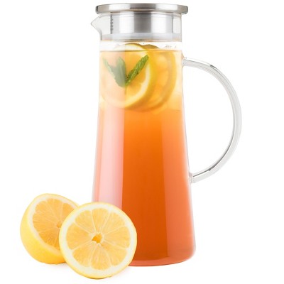Pinky Up Charlie Glass Iced Tea Carafe, Loose Leaf Tea Accessories ...