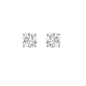Fireborn 1Cttw Round Shaped Lab Grown Diamond (F/VS) Stud Earrings in ...
