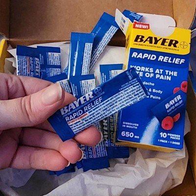 Bayer Rapid Relief Aspirin Powder - Raspberry - 20ct : Target