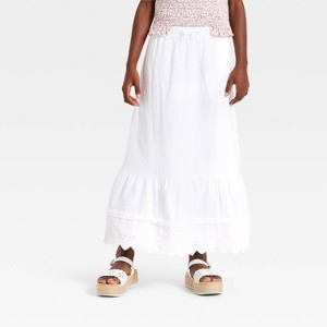 Girls' Eyelet Tiered Maxi Skirt - Cat & Jack™ : Target