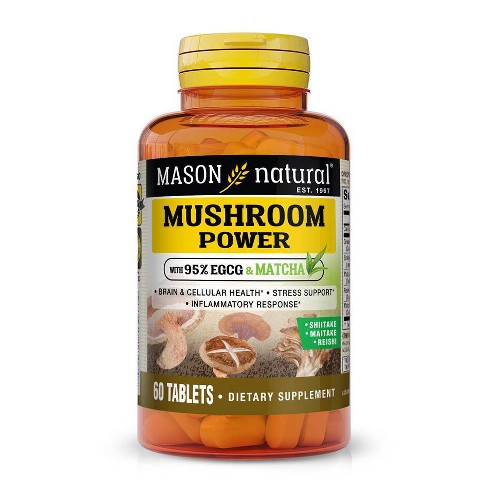 Mason Natural Mushroom Power Tablets With 95% Egcg & Match - 60ct : Target