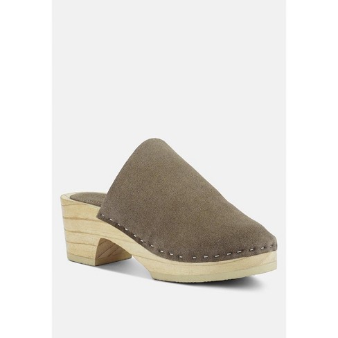 Darcie Black Suede Clogs : Target