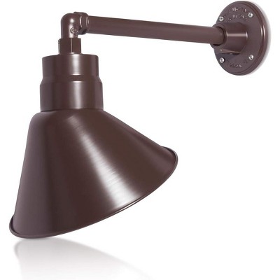 10in. Bronze Angle Shade Gooseneck Sign Light Fixture - Wall Sconce ...
