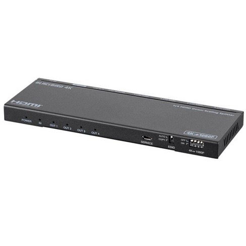 Monoprice Blackbird 4k 1x4 Hdmi Splitter, Supports Hdmi 2.0, Hdcp 2.2 ...