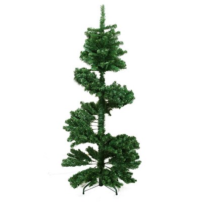 Northlight Frosted Slim Pine Artificial Christmas Tree In Burlap Base ...