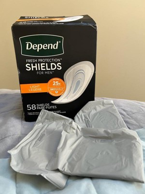 Depend Incontinence Shields/bladder Control Pads For Men - Light ...