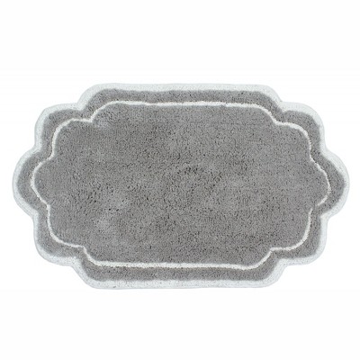 21"x34" Allure Collection Grey Cotton Tufted Bath Rug - Home Weavers ...