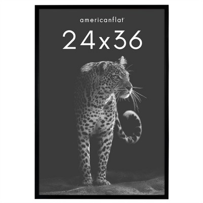 24" X 36" Tube Profile Poster Frame Black - Room Essentials™: Sturdy ...