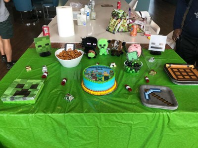 Minecraft 84"x54" Reusable Table Cover Green/brown : Target