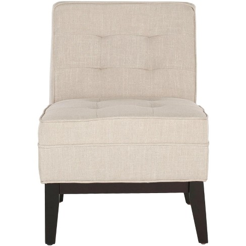 Angel Tufted Armless Club Chair - Beige - Safavieh : Target