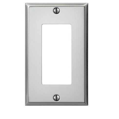Amerelle Pro Polished Chrome 1 Gang Stamped Steel Decorator Wall Plate ...