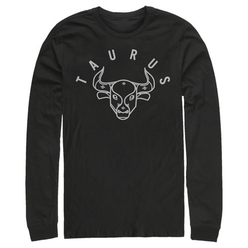 Men's Lost Gods Zodiac Taurus Line Symbol Long Sleeve Shirt : Target