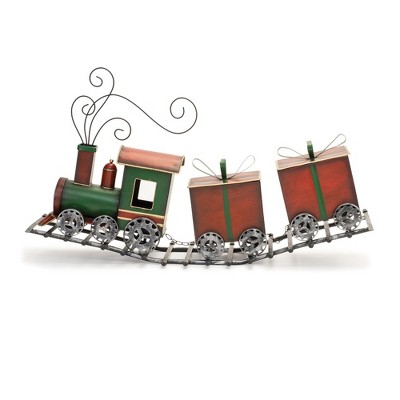 Northlight Triple Car Metal Train Christmas Decoration - 15" - Red And ...