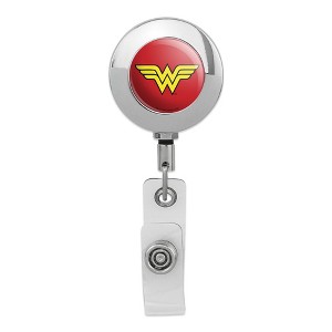 Wonder Woman Classic Logo Metal Chrome Badge ID Card Holder Clip : Target