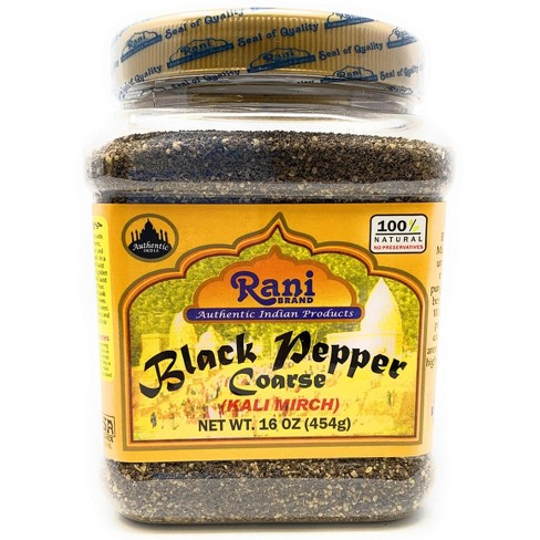 Black Pepper Coarse Ground (28 Mesh) - 16oz (1lb) 454g - Rani Brand ...