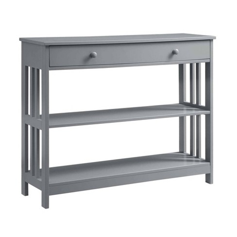 Mission 1 Drawer Console Table Gray - Breighton Home: Storage, Nautical ...