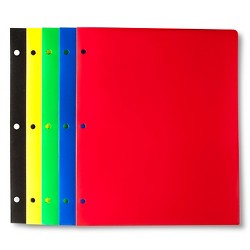2 Pocket Plastic Folder With Prongs - Up & Up™ : Target