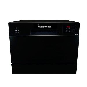 Magic Chef Black Electronic Countertop 120-volt Dishwasher with 6 ...