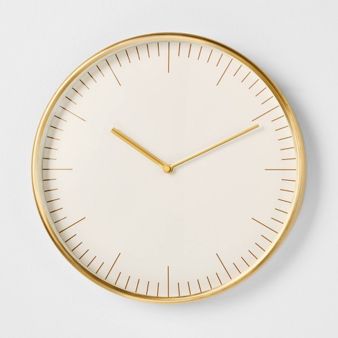 16" Metal Bronze Wall Clock - Threshold™ Designed With Studio Mcgee ...