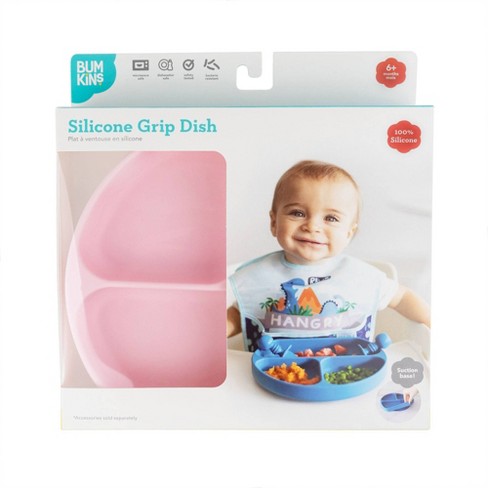 Bumkins Grip Dish Dining Plate - Pink : Target