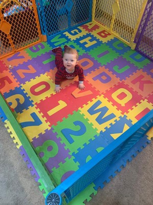 Toddleroo By North States Superyard Colorplay 8 Panel Freestanding Gate ...