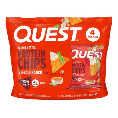 Quest Nutrition Tortilla Style Protein Chips - Buffalo Ranch - 4pk : Target