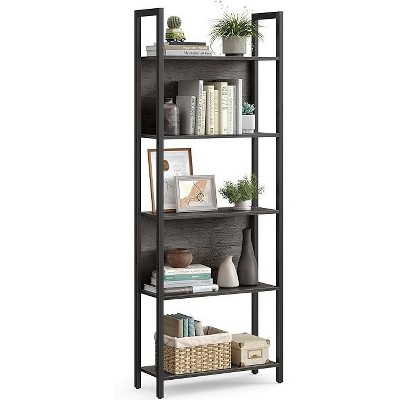 Vasagle 5-tier Bookshelf, Book Shelf, Industrial Bookcase, With Steel ...