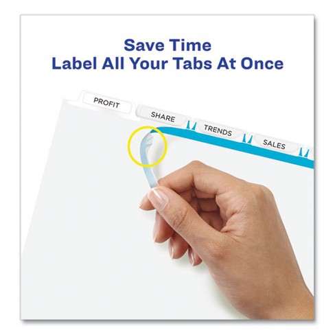 Avery Print And Apply Index Maker Clear Label Dividers, Extra Wide Tab ...