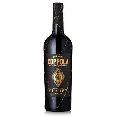 Francis Coppola Diamond Black Label Claret Cabernet Sauvignon Red Wine - 750ml Bottle : Target