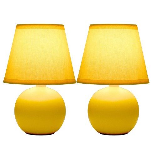 Yellow bedside table lamp store