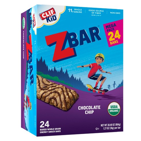 Clif Kid Zbar Chocolate Chip Snack Bars - 24ct/30.48oz : Target