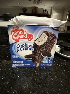 Good Humor Cookies & Crème Frozen Dessert Bars - 16.5oz/6ct : Target